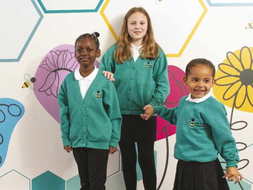 Bee Logo Design Hill View Academy at Print Bureau