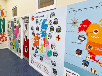 Dean Field World Map Wallpaper - Print Bureau