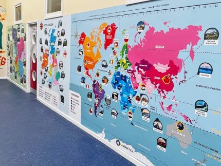 Dean Field World Map Wallpaper - Print Bureau