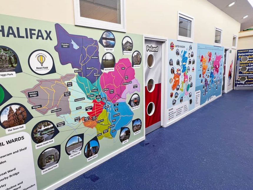 Dean Field World Map Wallpaper - Print Bureau